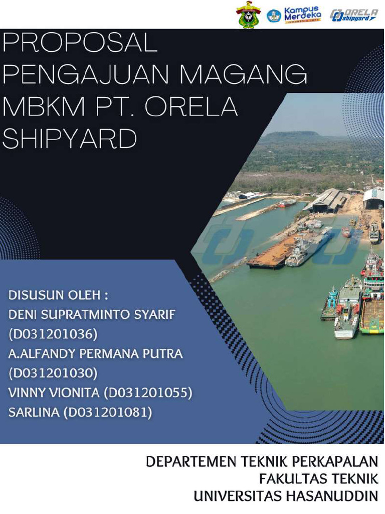 Proposal Pengajuan Magang MBKM Pt. Orela Shipyard | PDF | Seni
