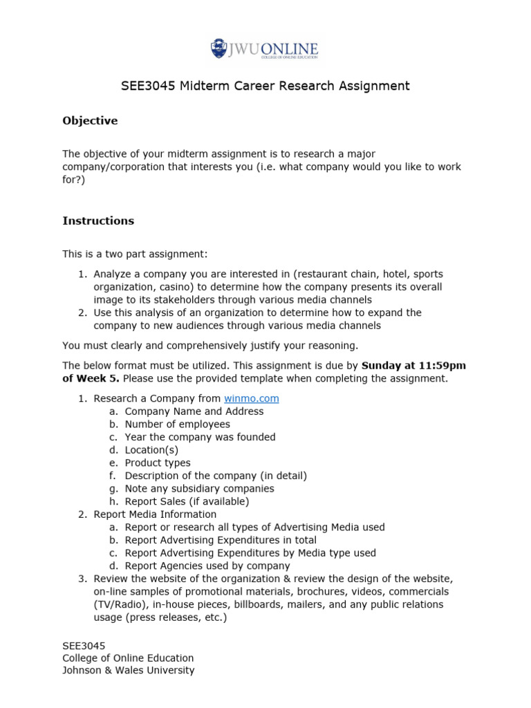SEE3045 Midterm Research Assignment | PDF | Public Relations | Target ...