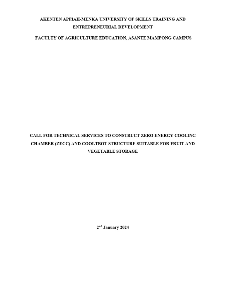 Call For Technical Service ZECC and Coolbot Structure Construction 1 ...
