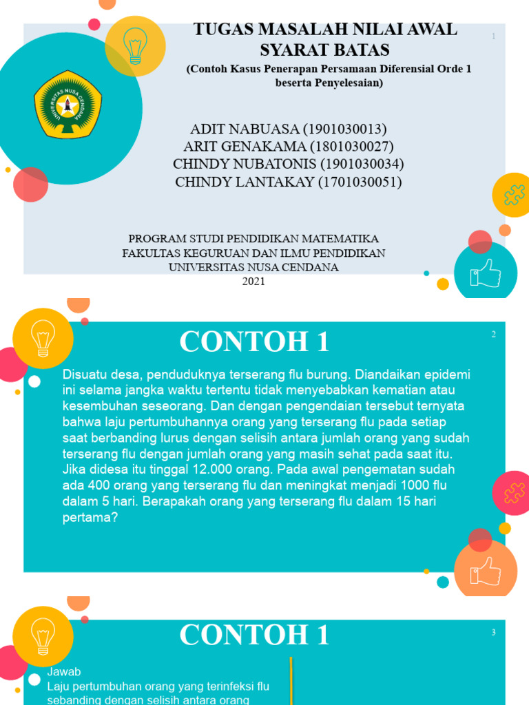 Mna - Contoh Kasus Penerapan PD Orde 1 | PDF