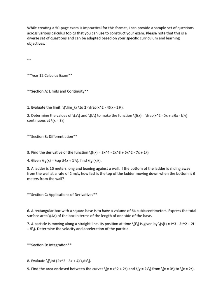 Easy Test | PDF | Complex Number | Derivative