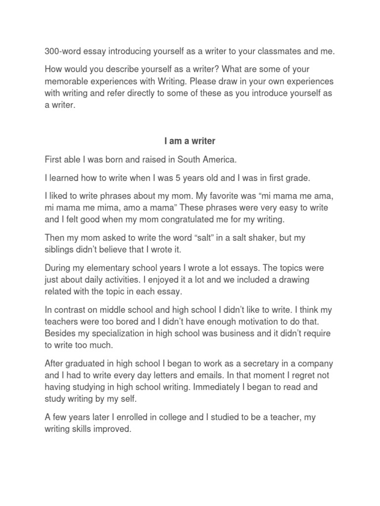 300 Word Essay | PDF