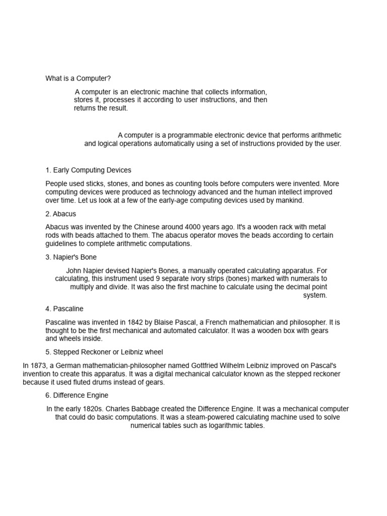 What Is A Computer | PDF | Machines | Computer Engineering