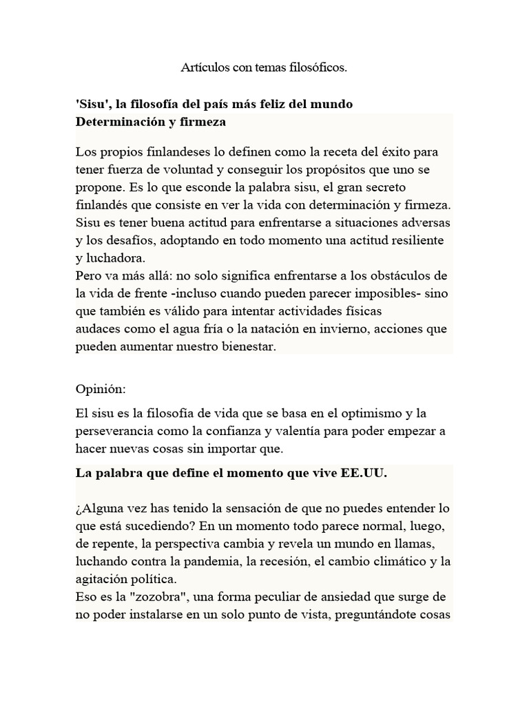 Artículos Con Temas Filosóficos | PDF