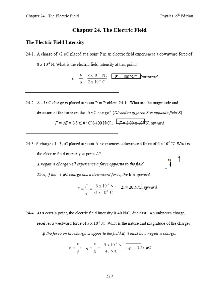 Campo Electrico-Solucionario | PDF | Electric Field | Force