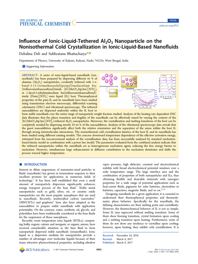 Acs JPCC 6b11845 | Download Free PDF | Differential Scanning ...