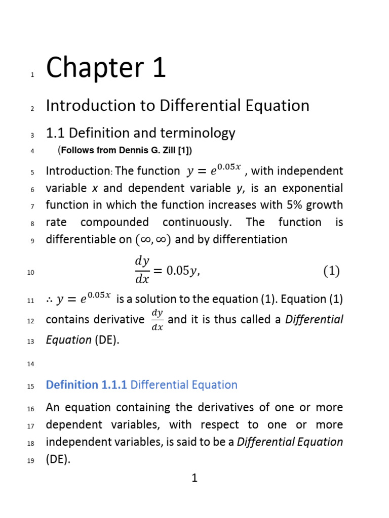Chapter 01 ODE New02 | PDF | Logistic Function | Differential Equations