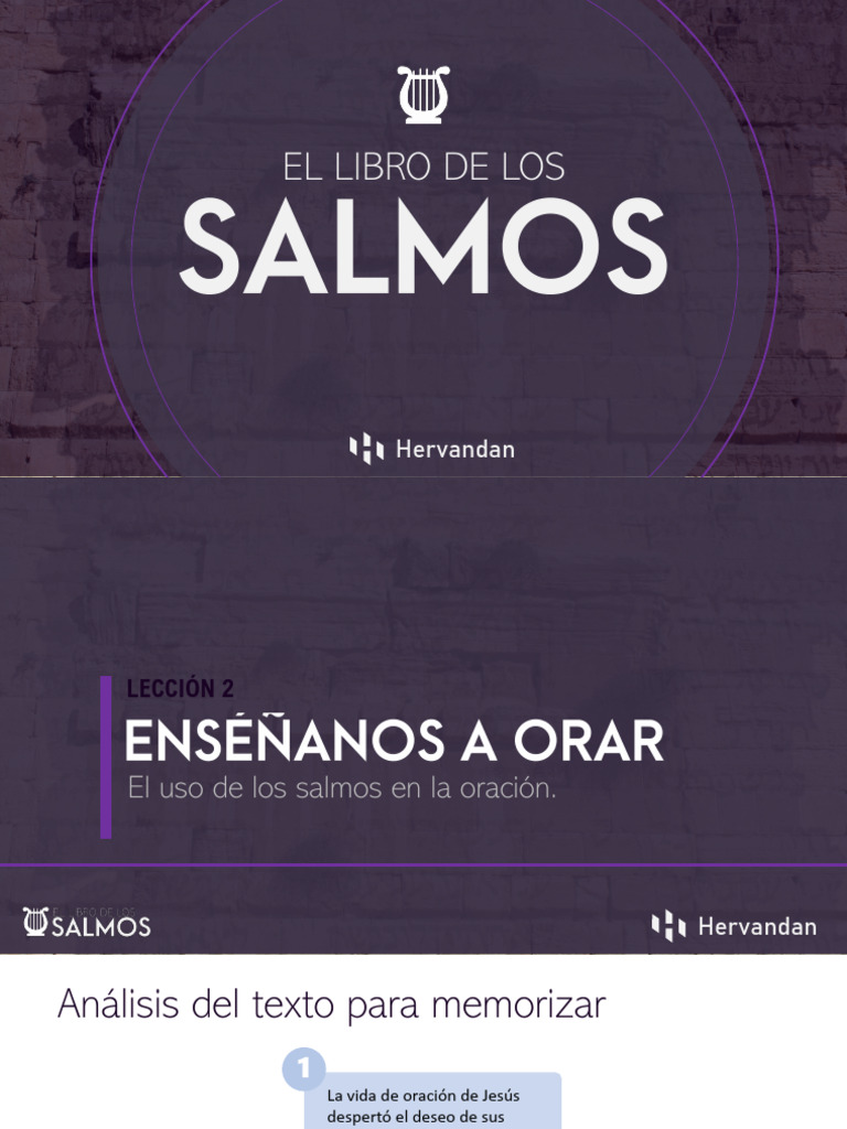 LES Salmos Lección 2 Enséñanos A Orar-1 | PDF | Religión y espiritualidad