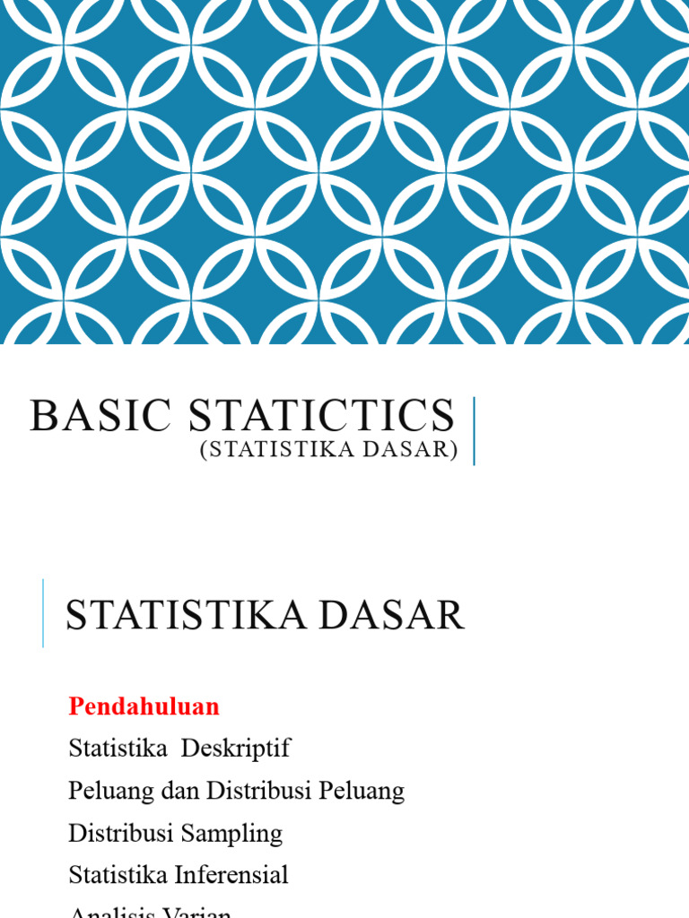 1 - Basic Statistics - (Preface) | PDF