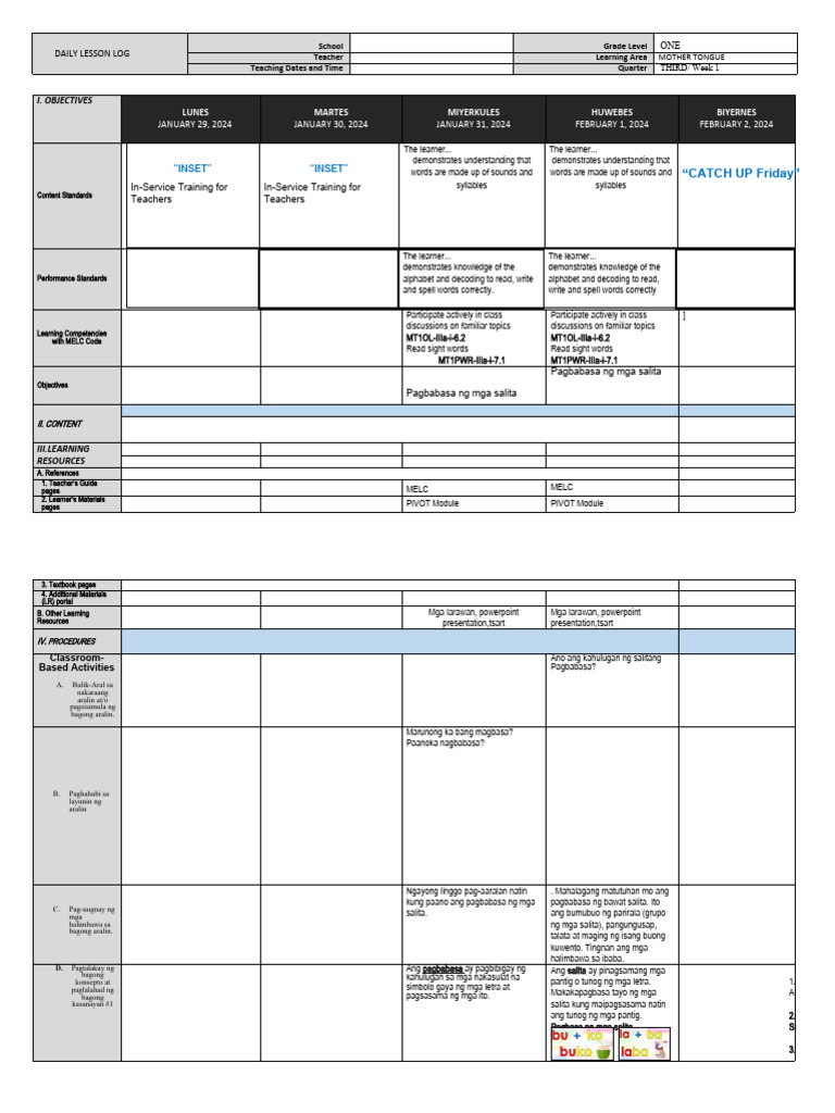 DLL Week1 MTB-Q3 | PDF
