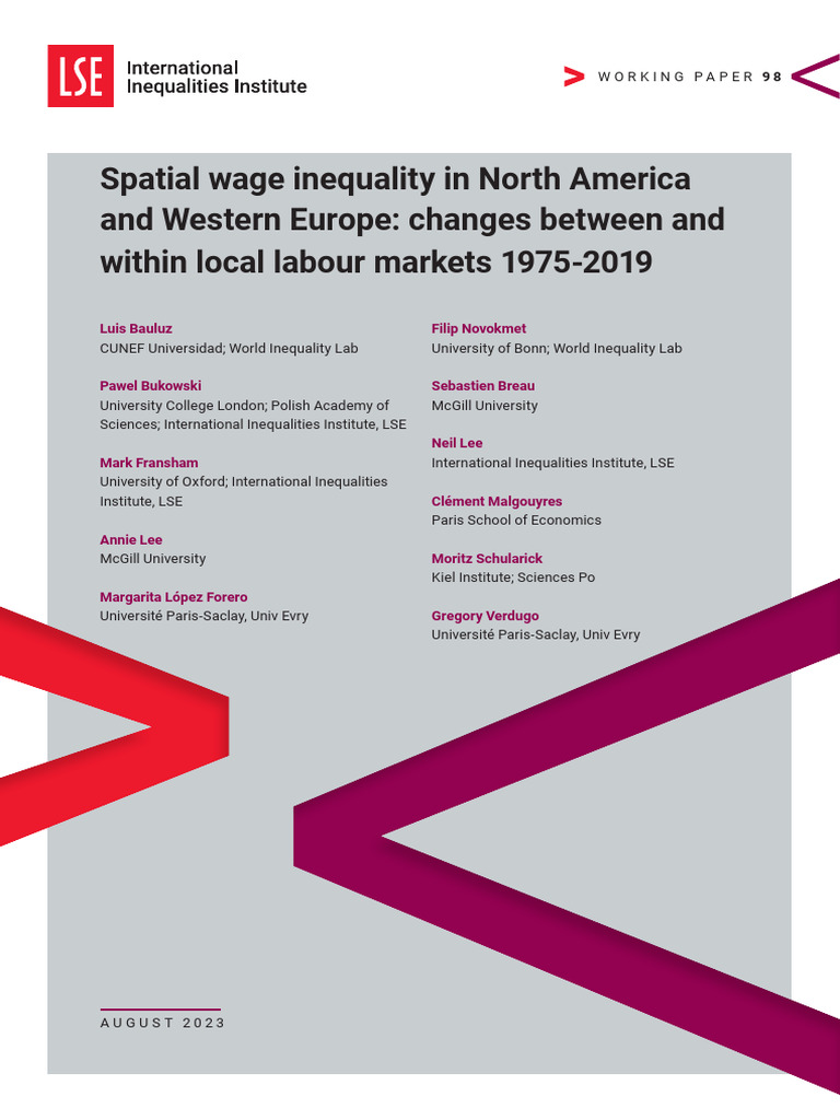 Spatial Wage Inequality in North America | PDF | Economic Inequality ...