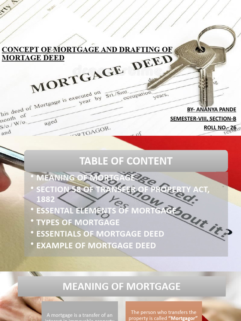 CIA III - Ananya Pande.26.Dpc | PDF | Mortgage Law | Deed