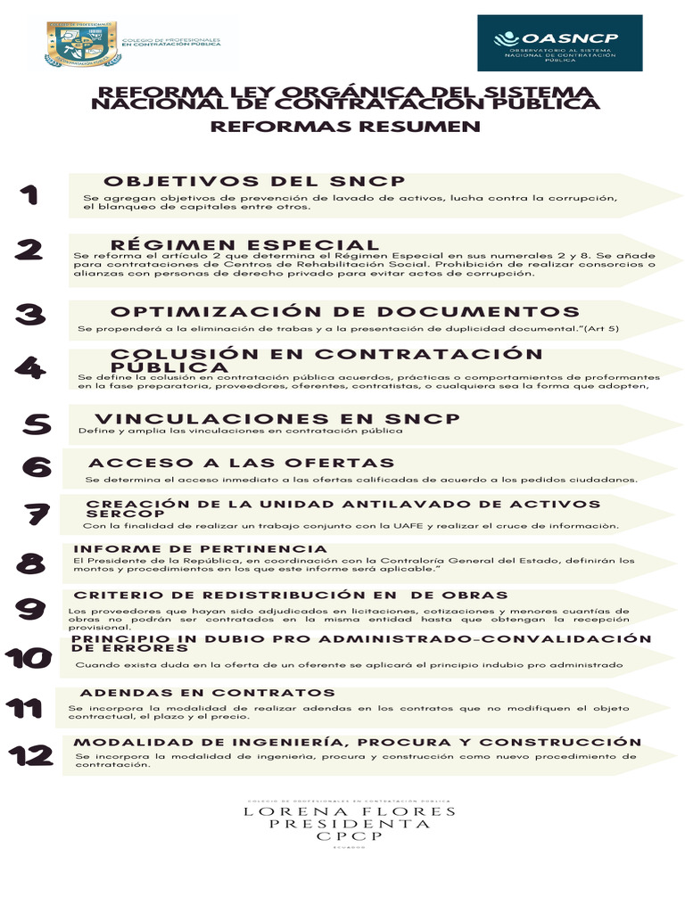Reforma Losncp Resumen CPCP | PDF | Estado (política) | Corrupción política