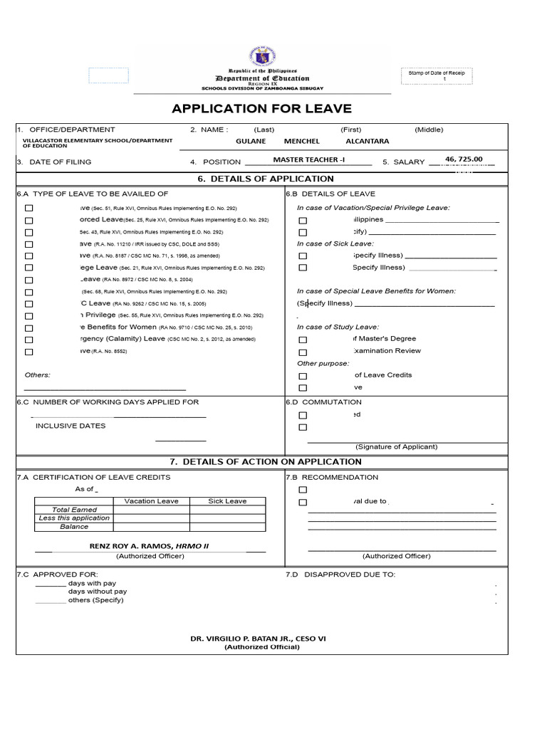 Leave Form | Download Free PDF | Parental Leave | Childbirth