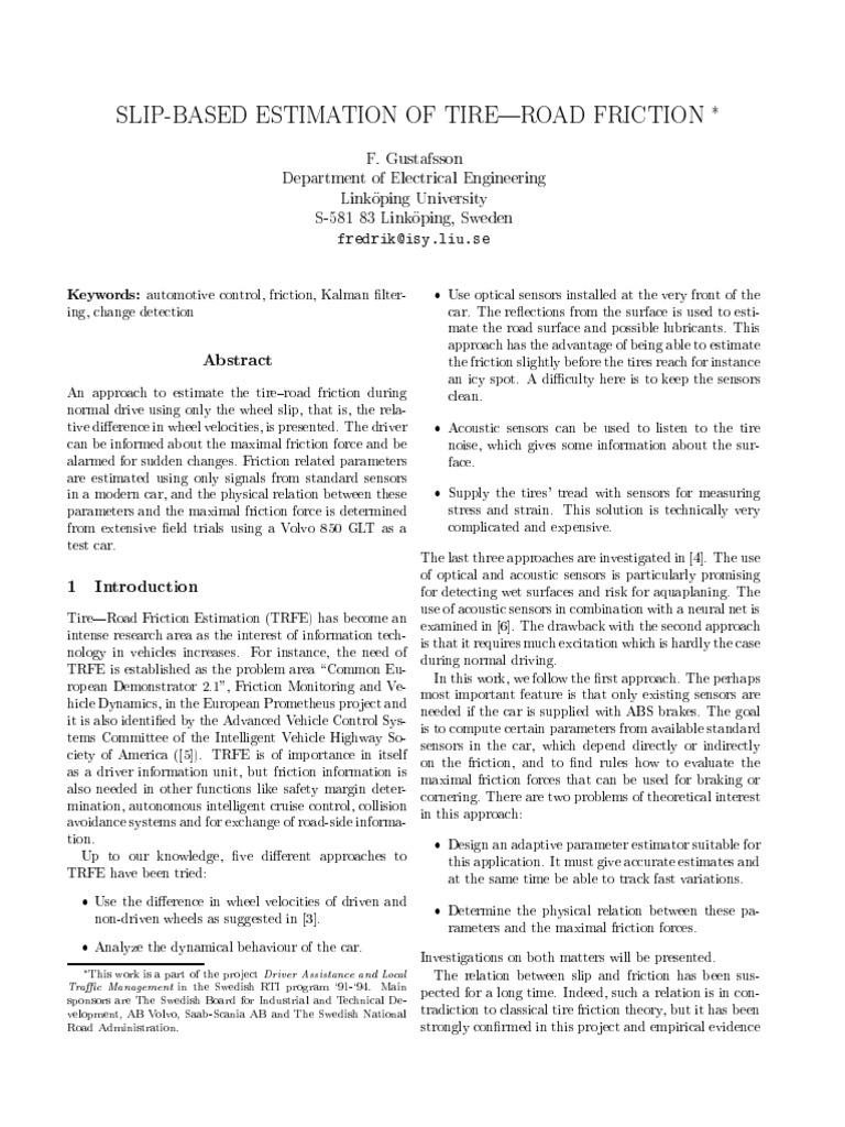FULLTEXT02 | PDF | Kalman Filter | Regression Analysis