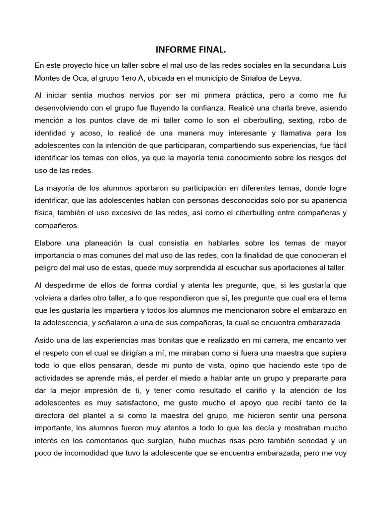 Informe Final | PDF