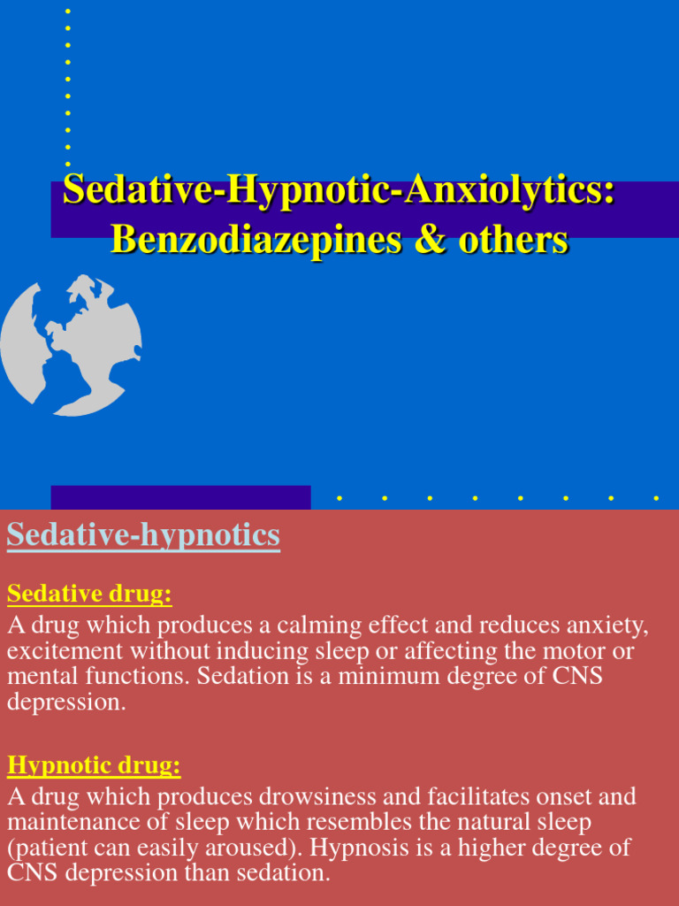 Sedative-Hypnotic-Anxiolytics: Benzodiazepines & Others | PDF ...