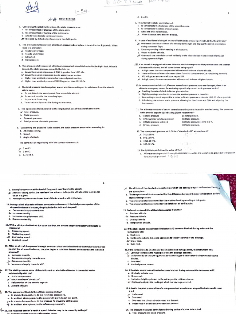 Understanding Pitot Static Systems | PDF | Airspeed | Altimeter
