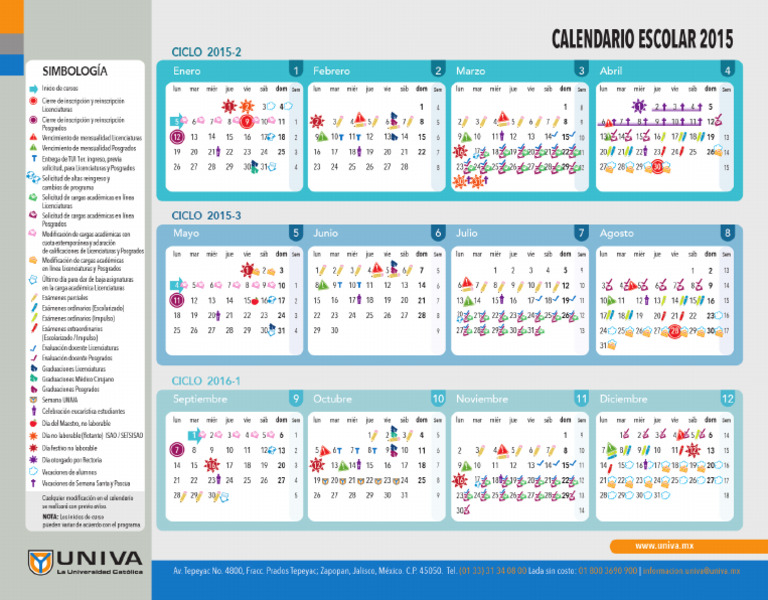 Calendario 2016 Colima | PDF