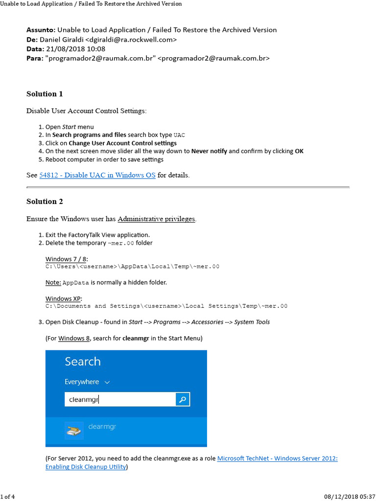 Correcao FT View ME Nao Carregar Aplicacao | PDF | Microsoft Windows | Computer File