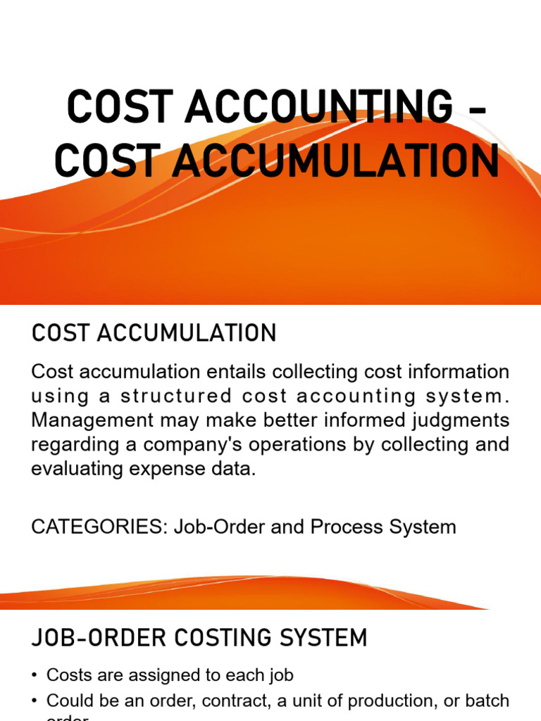 COST-ACCOUNTING-COST-ACCUMULATION | PDF | Cost Of Goods Sold | Inventory