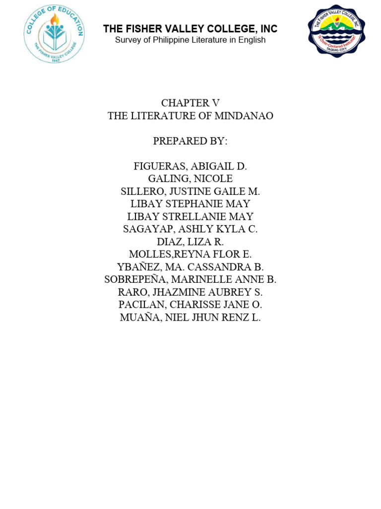 Mindanao Final | PDF | Legends | Riddle