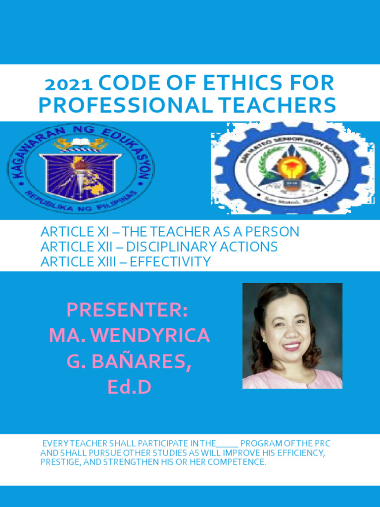 2021 Teacher Code of Ethics Overview | PDF | Teachers