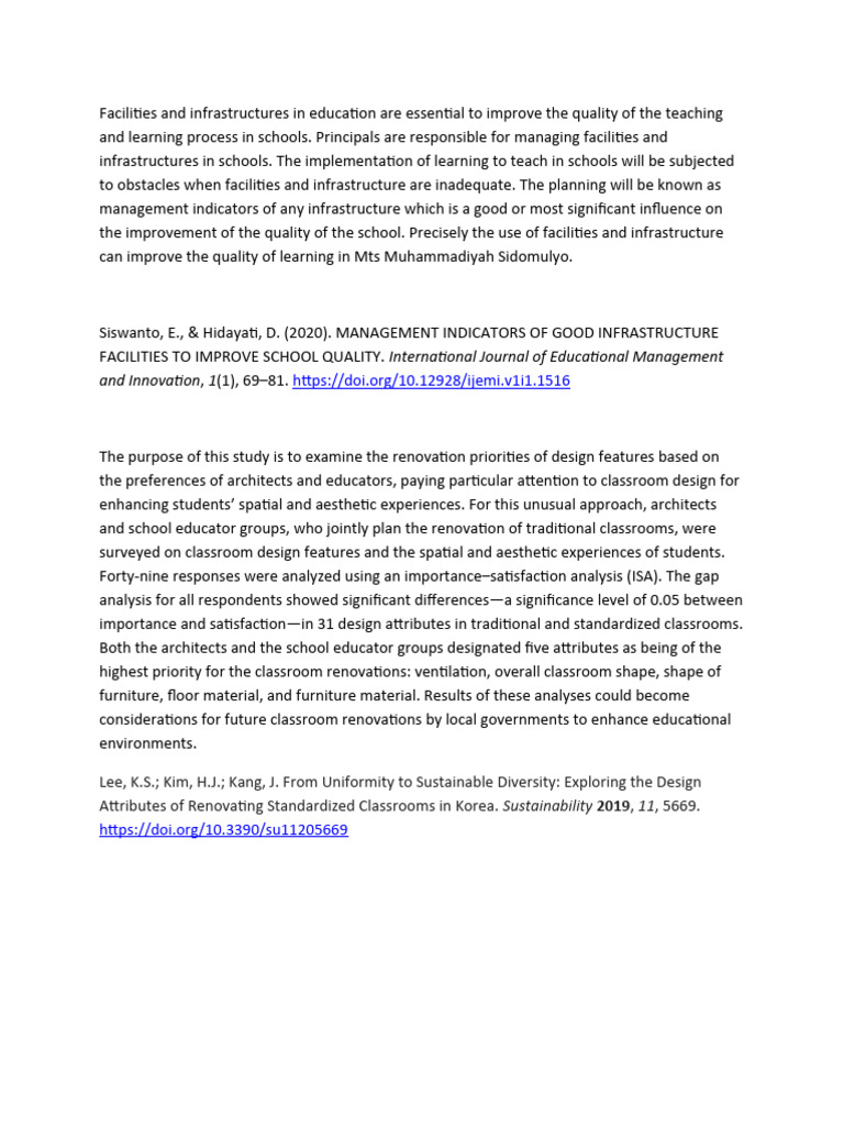 RRL For Elementary School Rennovation | PDF | Infrastructure | Learning