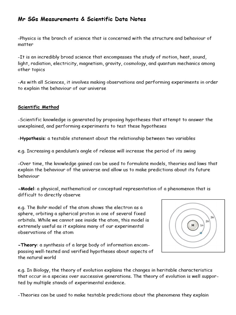 Mr SGs Physical Measurements notes-y11 | PDF | Significant Figures ...