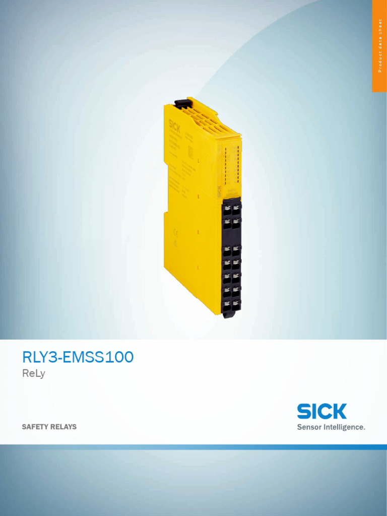 Datasheet RLY3-EMSS100 1085345 en | PDF | Relay | Equipment