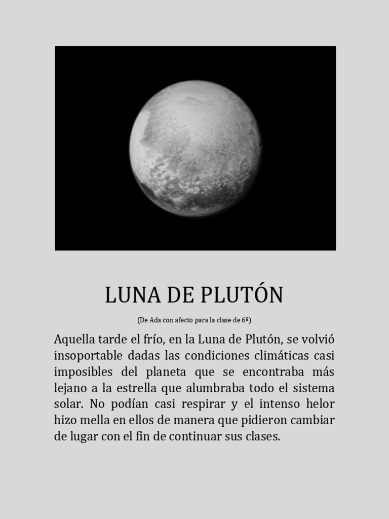 Mi Libro Luna De Plutn Pdf Luna Plutón