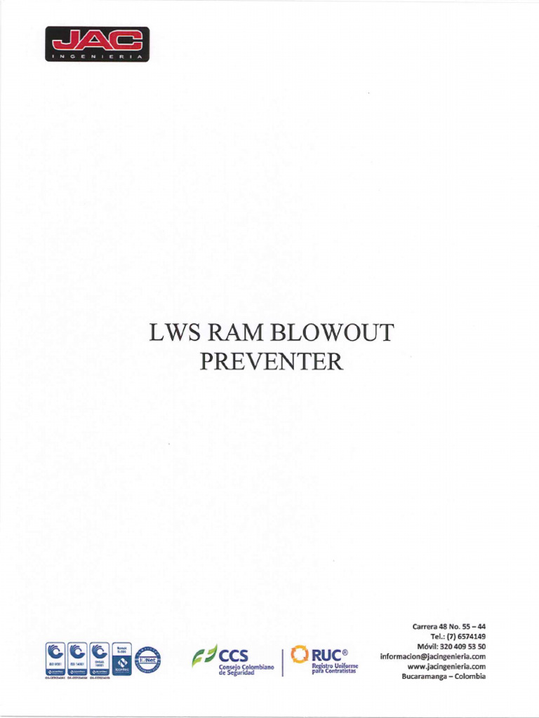 LWS Ram Blowout Preventer | PDF
