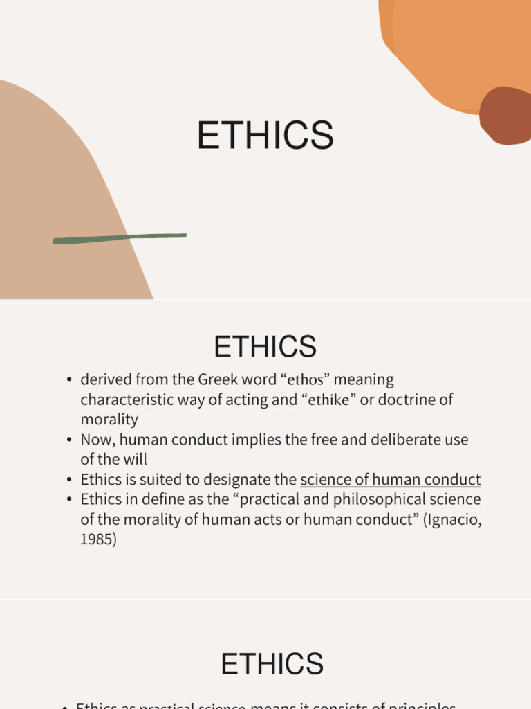 Ethics 1 | PDF | Morality | Science