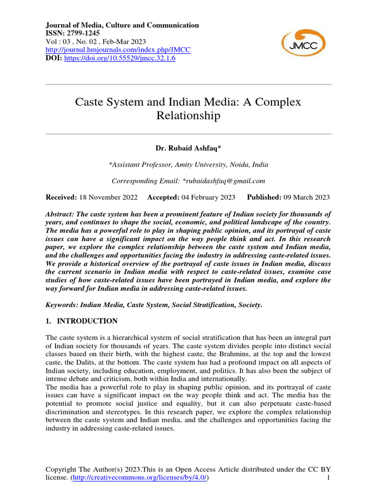 Dalits and Media | PDF | Dalit | Caste
