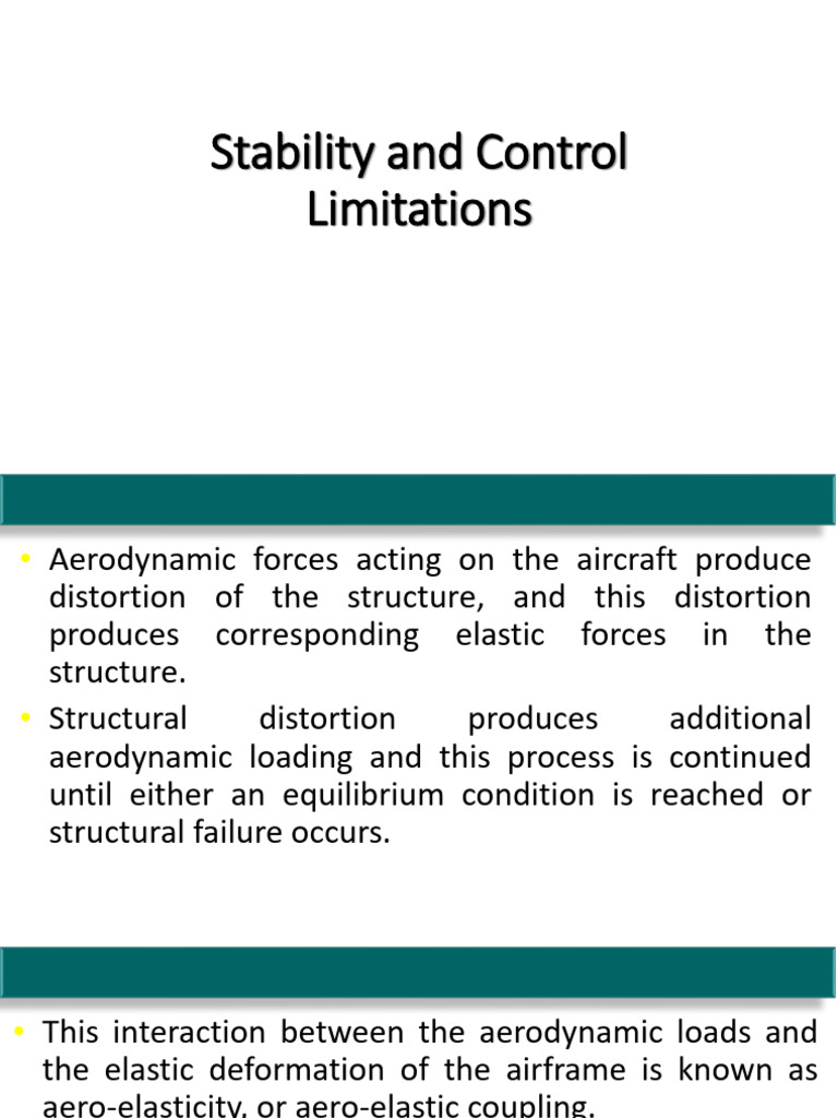 Aeroelasticity and Aircraft Control Limits | PDF | Lift (Force) | Aileron