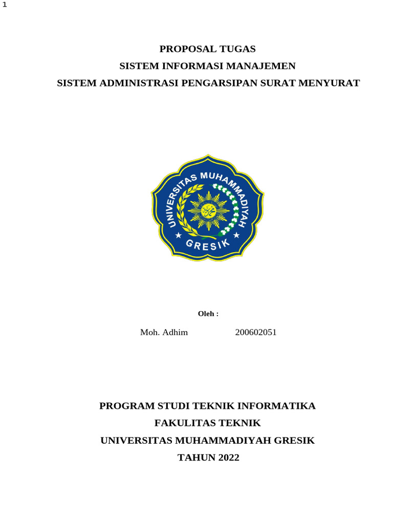Uts - Sim - 200602051 - Moh. Adhim | PDF | Bisnis