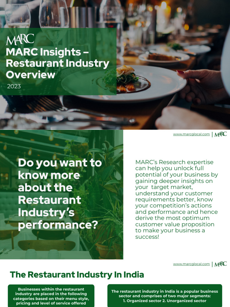 MARC Insights Restaurant Industry Overview 2023 | PDF | Restaurants | Menu