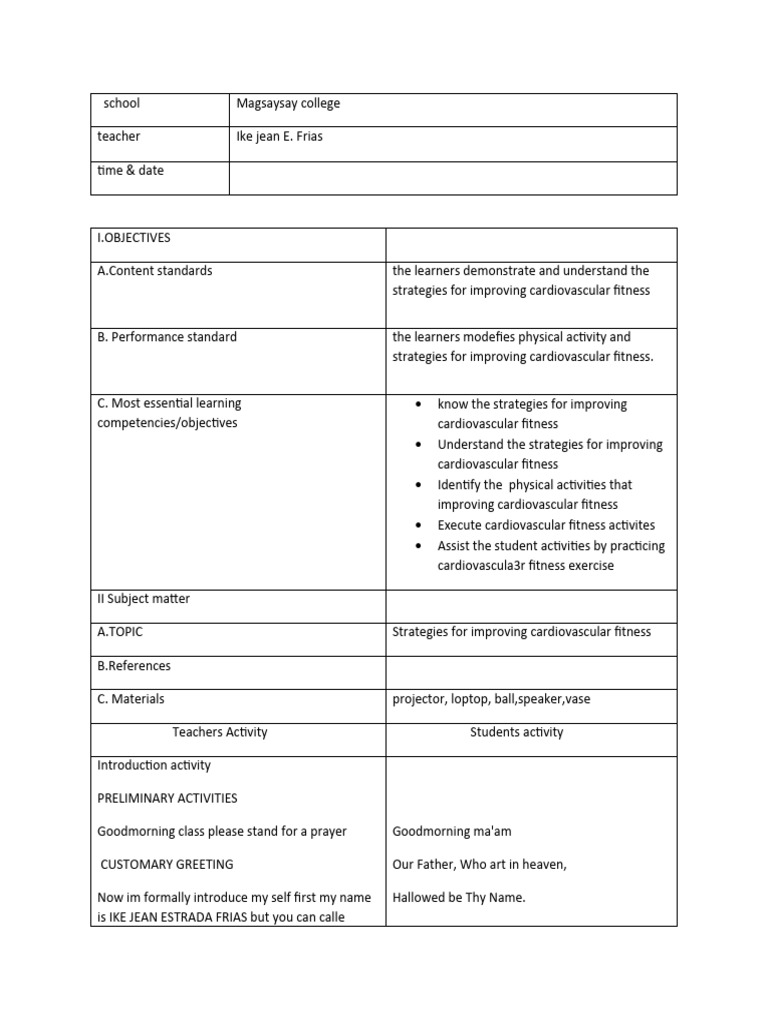 school-WPS Office LP | PDF | Physical Fitness | Aerobic Exercise