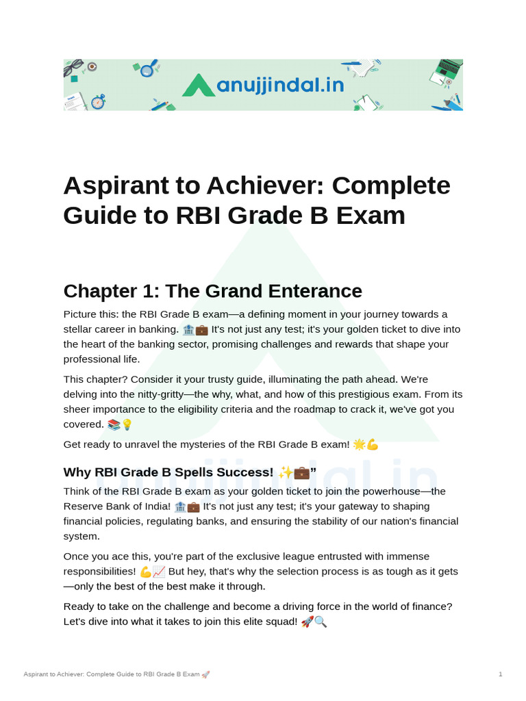 Complete Guide to RBI Grade B Exam | PDF | Organizational Behavior ...
