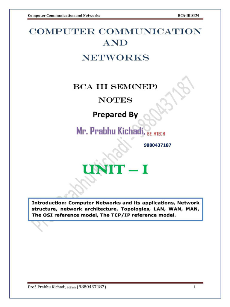 CCN Unit-1 | PDF
