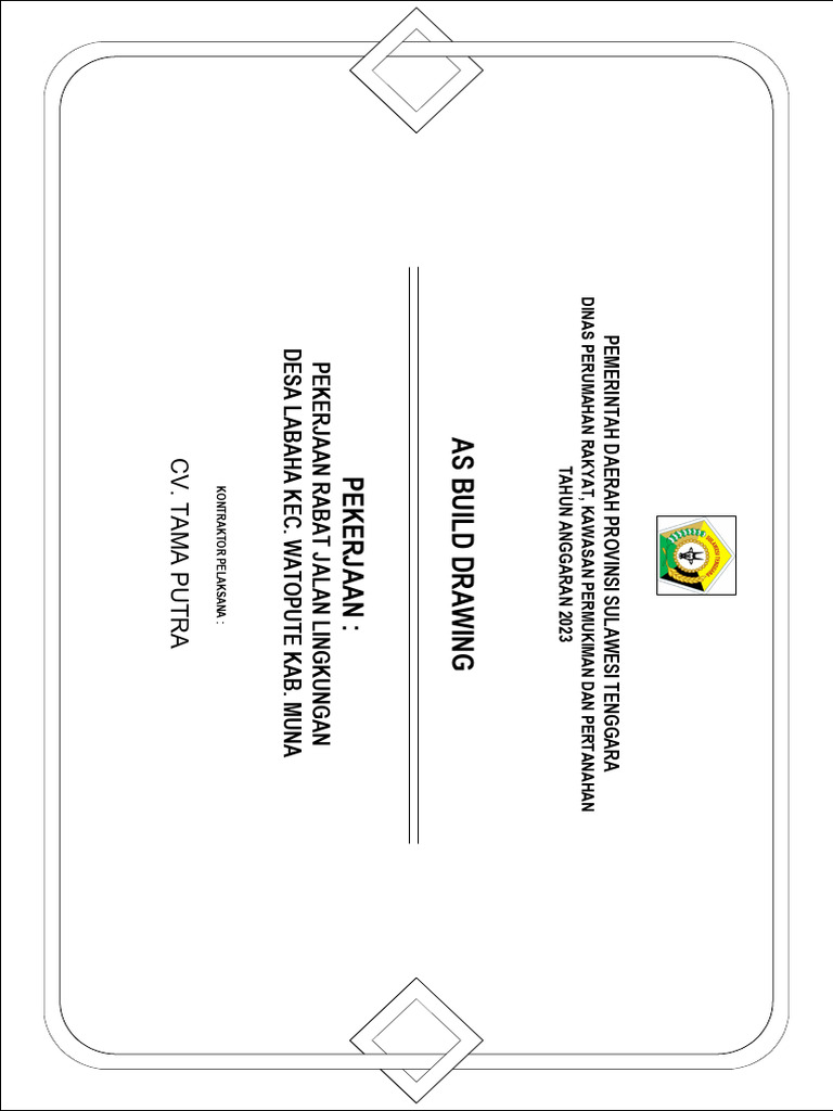 As Built Drawing Rabat Jalan Labaaha | PDF