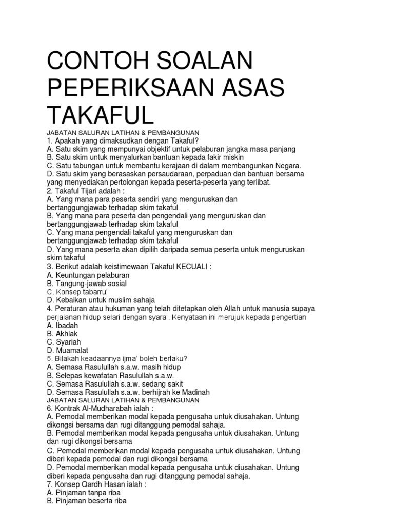 Contoh Soalan Set 1 | PDF