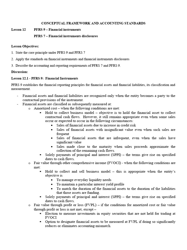 Lesson 12 | PDF | Fair Value | Historical Cost