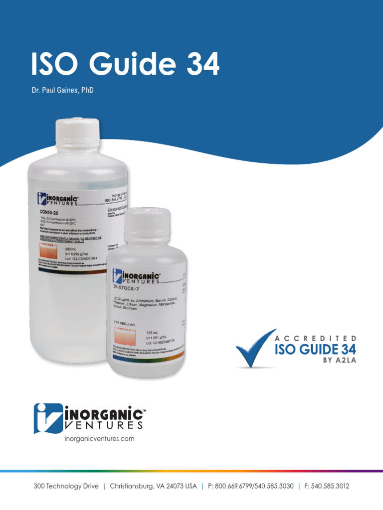 ISO Guide 34 Whitepaper | PDF | Ph | Metrology