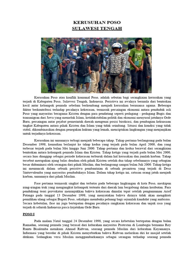 Kerusuhan Poso: Tragedi 2000 | PDF | Politik | Agama & Spiritualitas