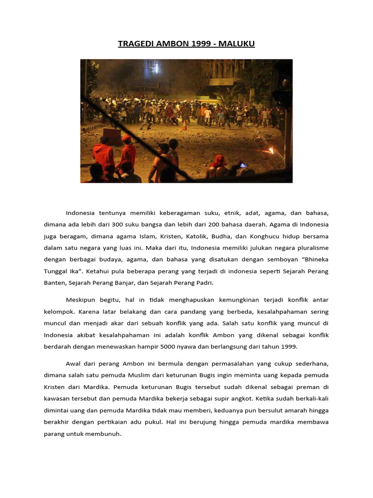 Tragedi Ambon 1999 | PDF