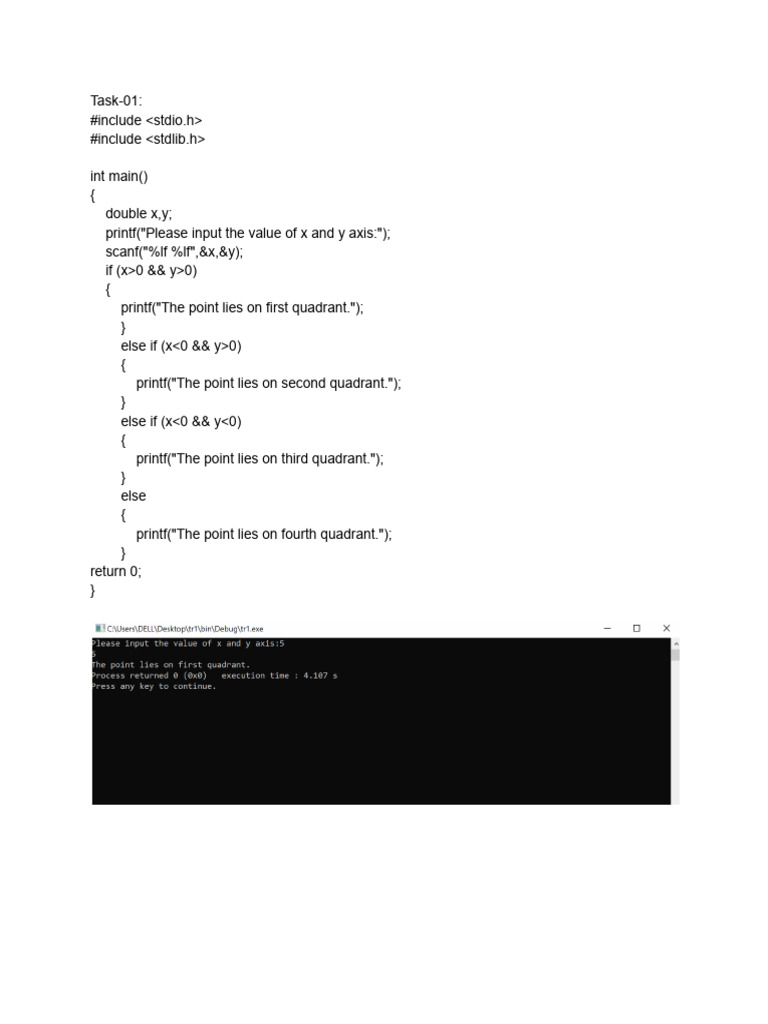 Lab Task 4 1 | PDF | Computer Science | Computer Programming