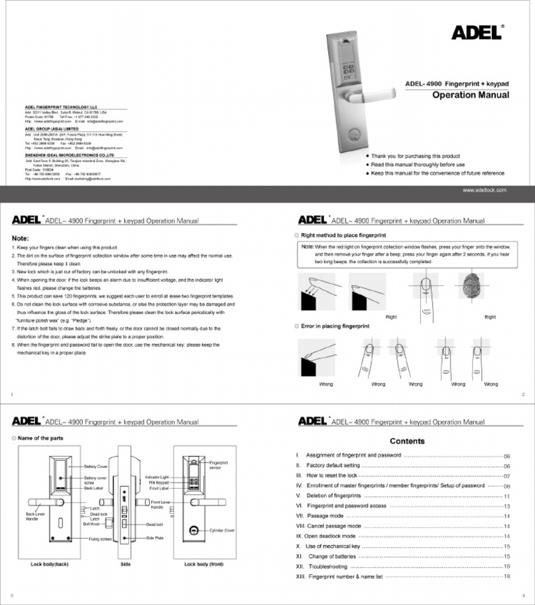 ADEL 4900 Manual | PDF