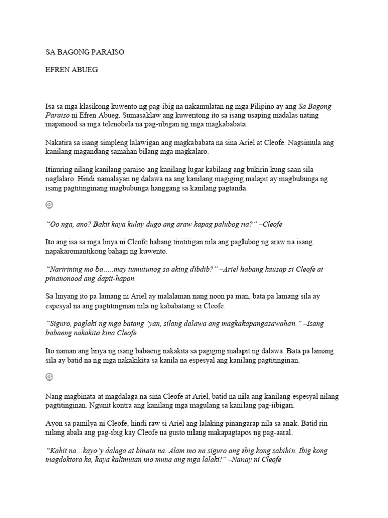 Sa Bagong Paraiso | PDF