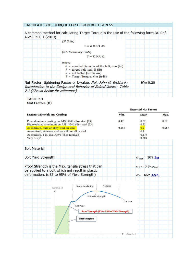 Torque Value | PDF | Screw | Strength Of Materials